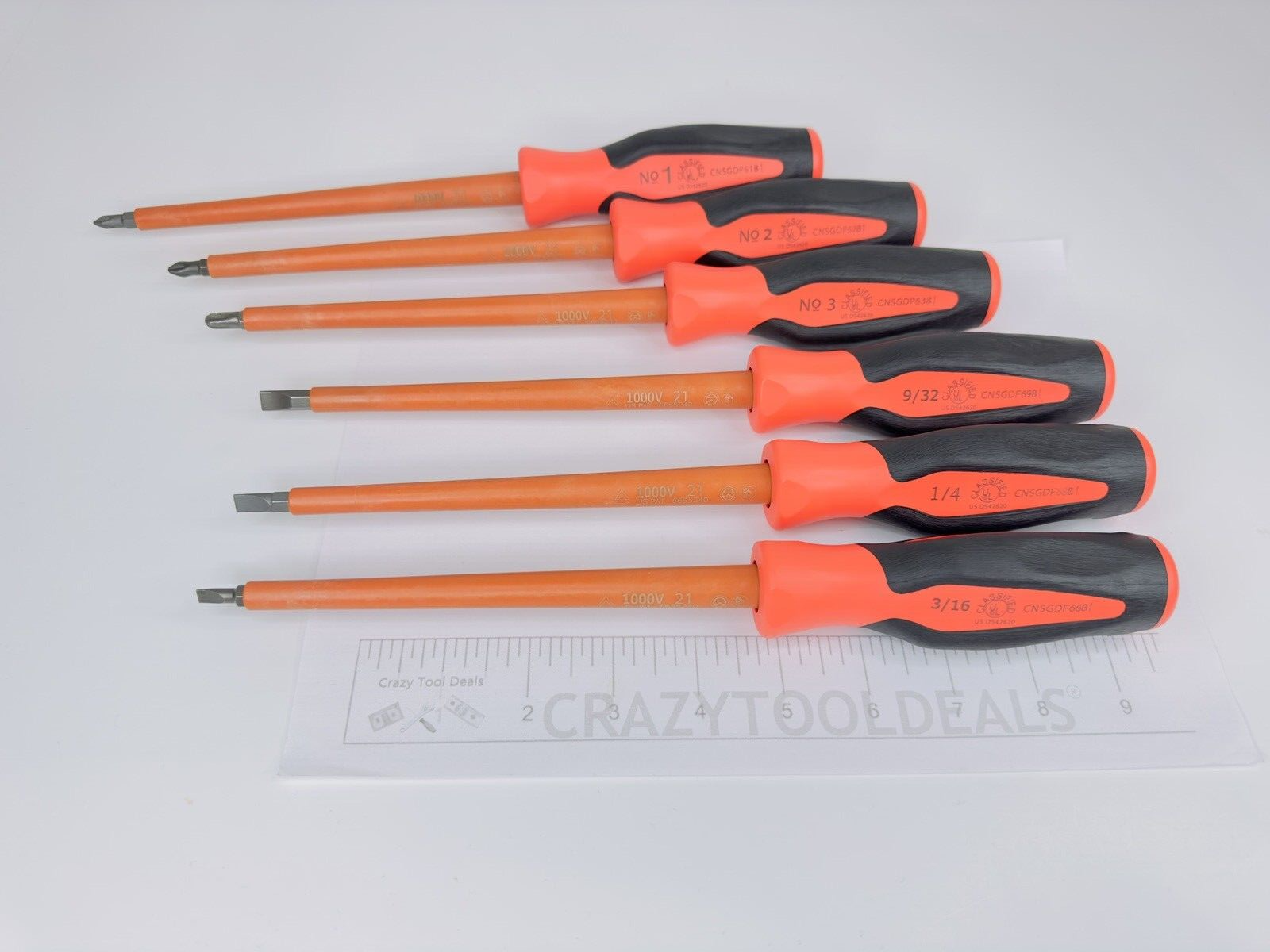 Snap-on Tools 6 PC Screwdriver Non-conductive Composite Slim Tip Set ...