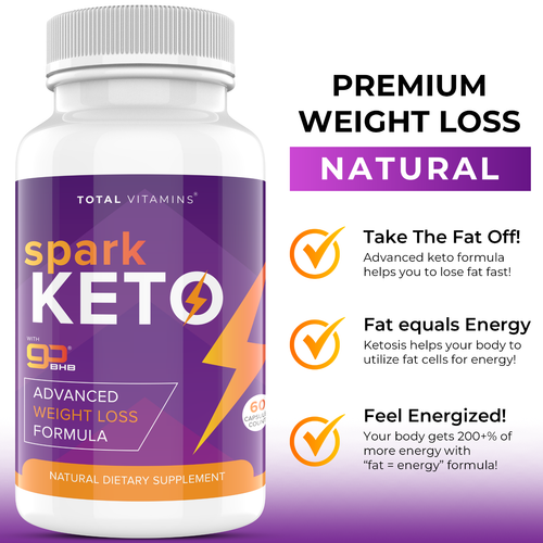 Official Spark Keto Pills, BHB Ketones, K3 Mineral Supplement, 60 ...