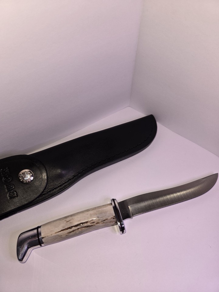 1993 Buck 105 Pathfinder Knife with Sheath, Bone Handle | eBay