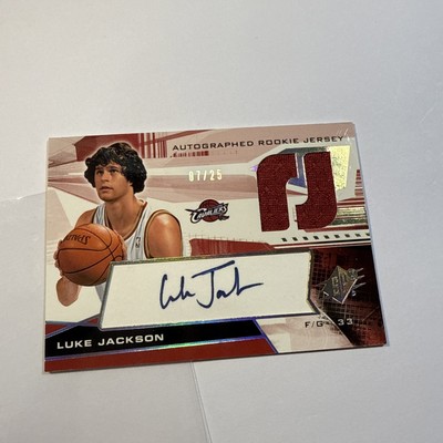 2004/05 UD SPX Luke Jackson #/25 Spectrum Jersey #137 AUTO Cavs RC ...