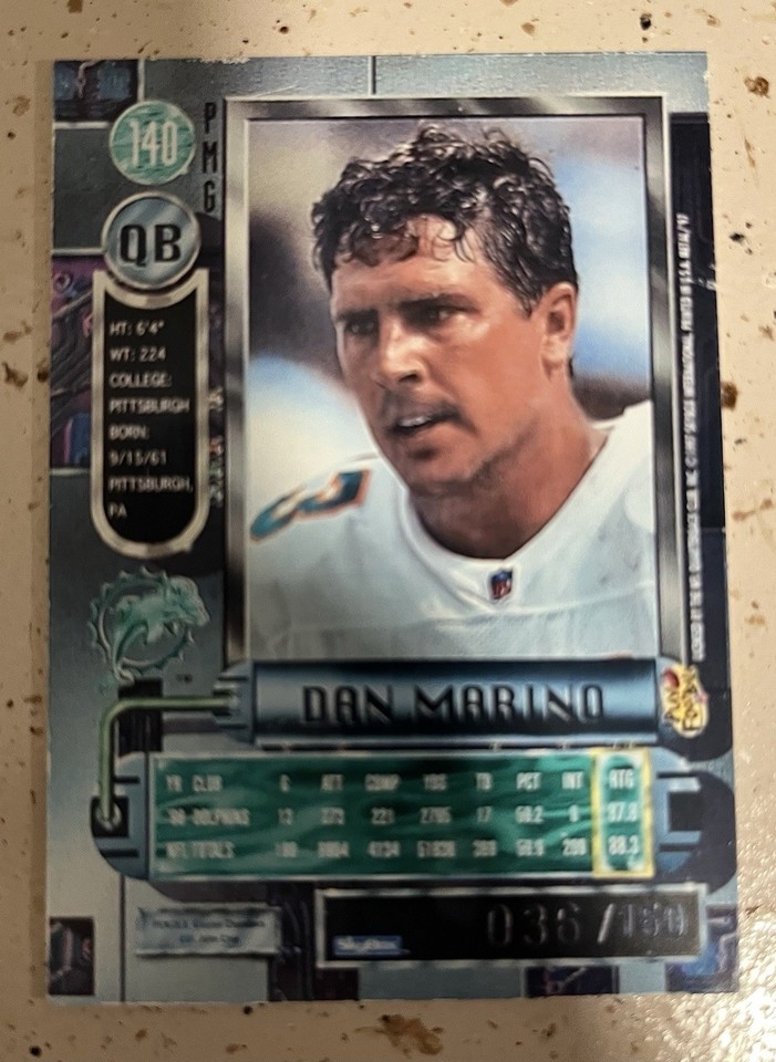 1997 Skybox Metal Universe Precious Metal Gems Green /150- Dan Marino ...