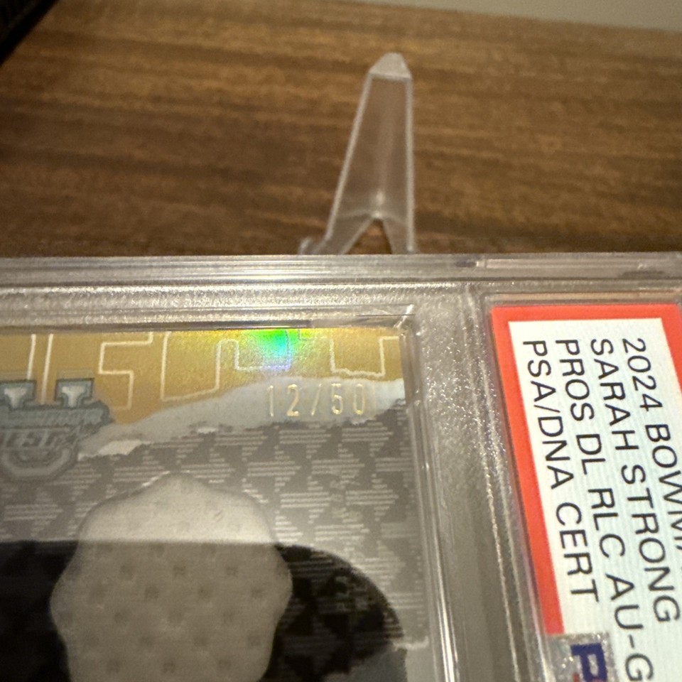 2024 Bowman U Best Sarah Strong RPA Gold Patch /50 PSA 7 Auto 10 | eBay UK