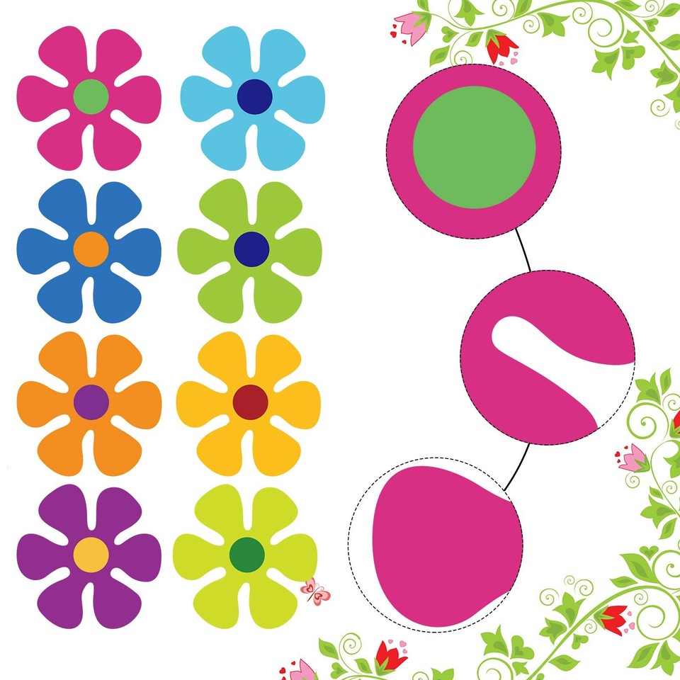 Outus Car Flower Magnet Funny Magnetic Decals 3.9 x Inch, Multi-color ...