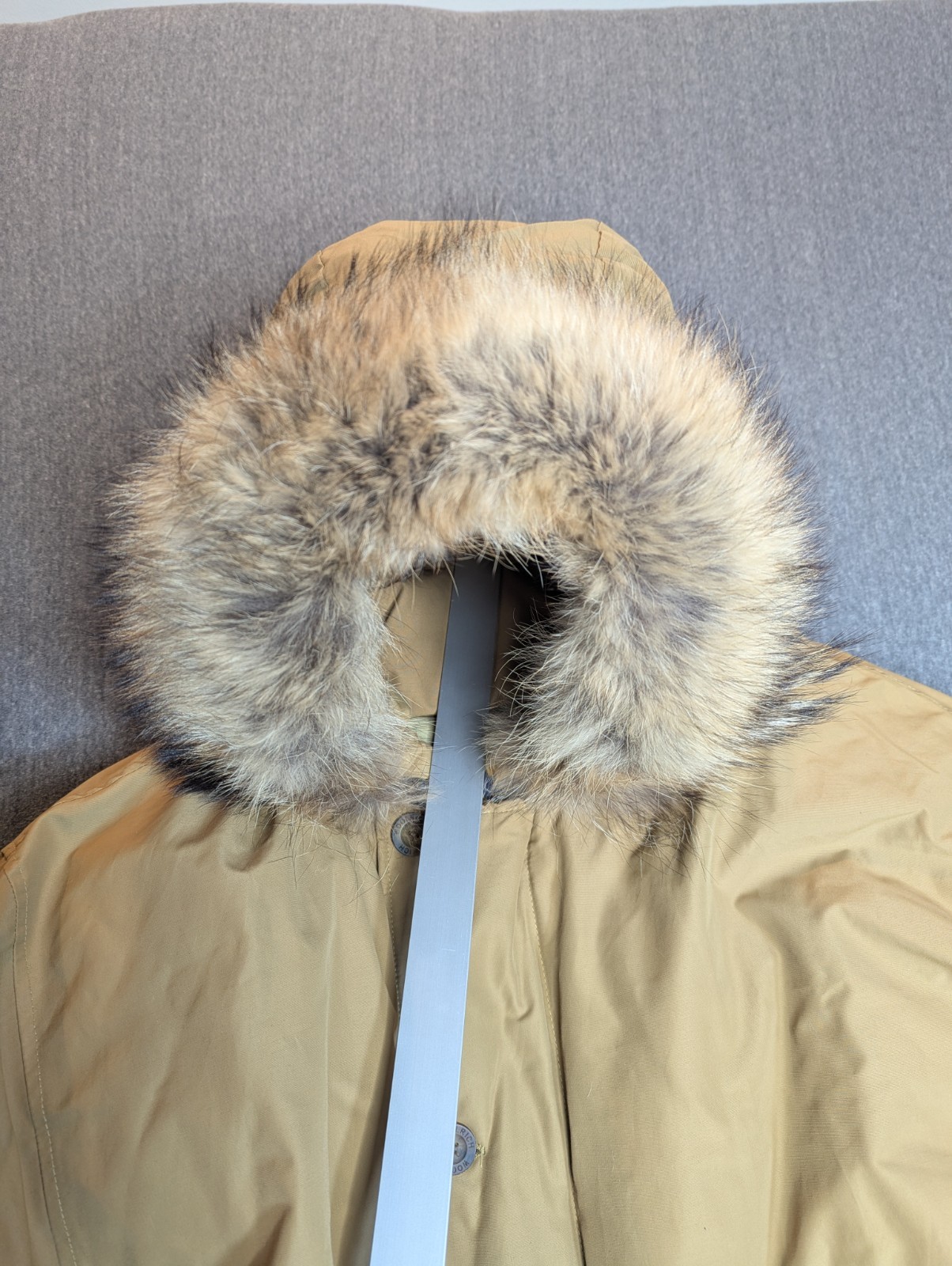 Woolrich Arctic Parka Jacket Mens 4XL Goose Down Coat Coyote Fur Hood ...