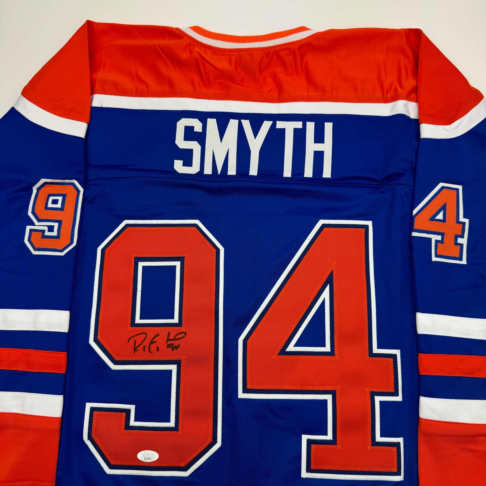 Autographed/Signed Ryan Smyth Edmonton Blue Hockey Jersey JSA COA | eBay