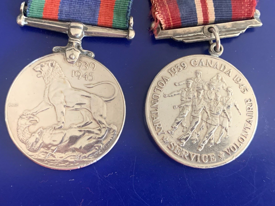 GEORGE 6 CANADA set SILVER MEDAL WW11 VOLUNTARY SERVICE+ GEORGE V1 | eBay