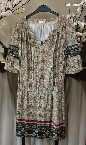 Robe verte Promod en taille 38 | eBay