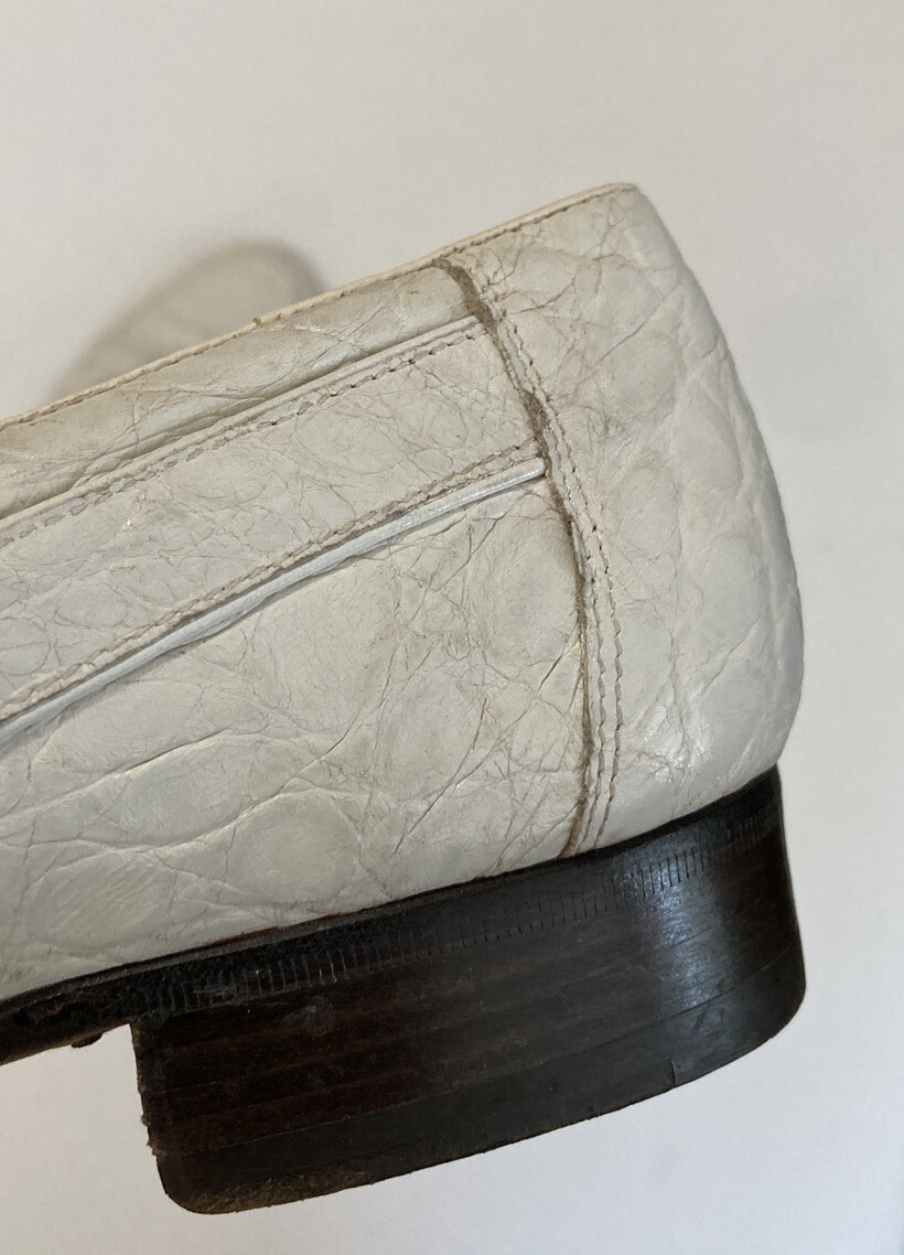 Frank Foti Crocodile 7.5 D Off White Tassel Ivory Dre… - Gem