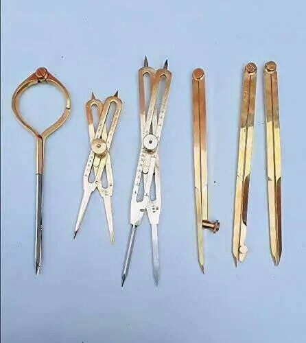 Brass proportional and dividers With Drafting Compass Set Tools of 6 ...