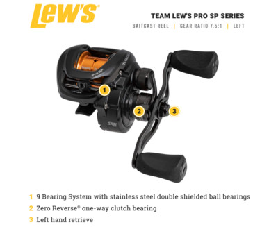 Lew’s Team Lew’s Pro SP PSP1SHL Speed Spool SLP Left Hand Retrieve ...