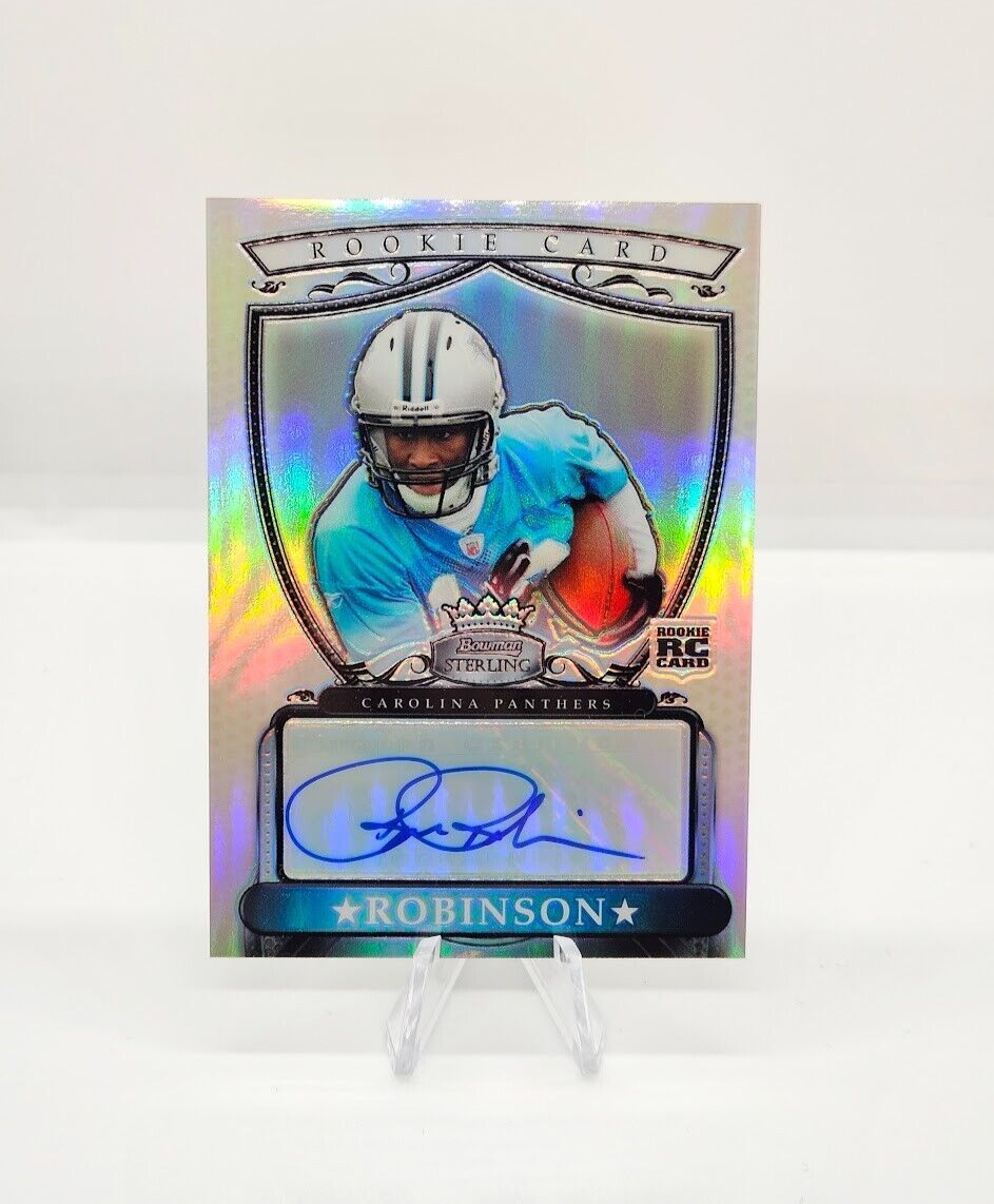 2007 Bowman Sterling Ryne Robinson Carolina Panthers RC Auto Refractor ...