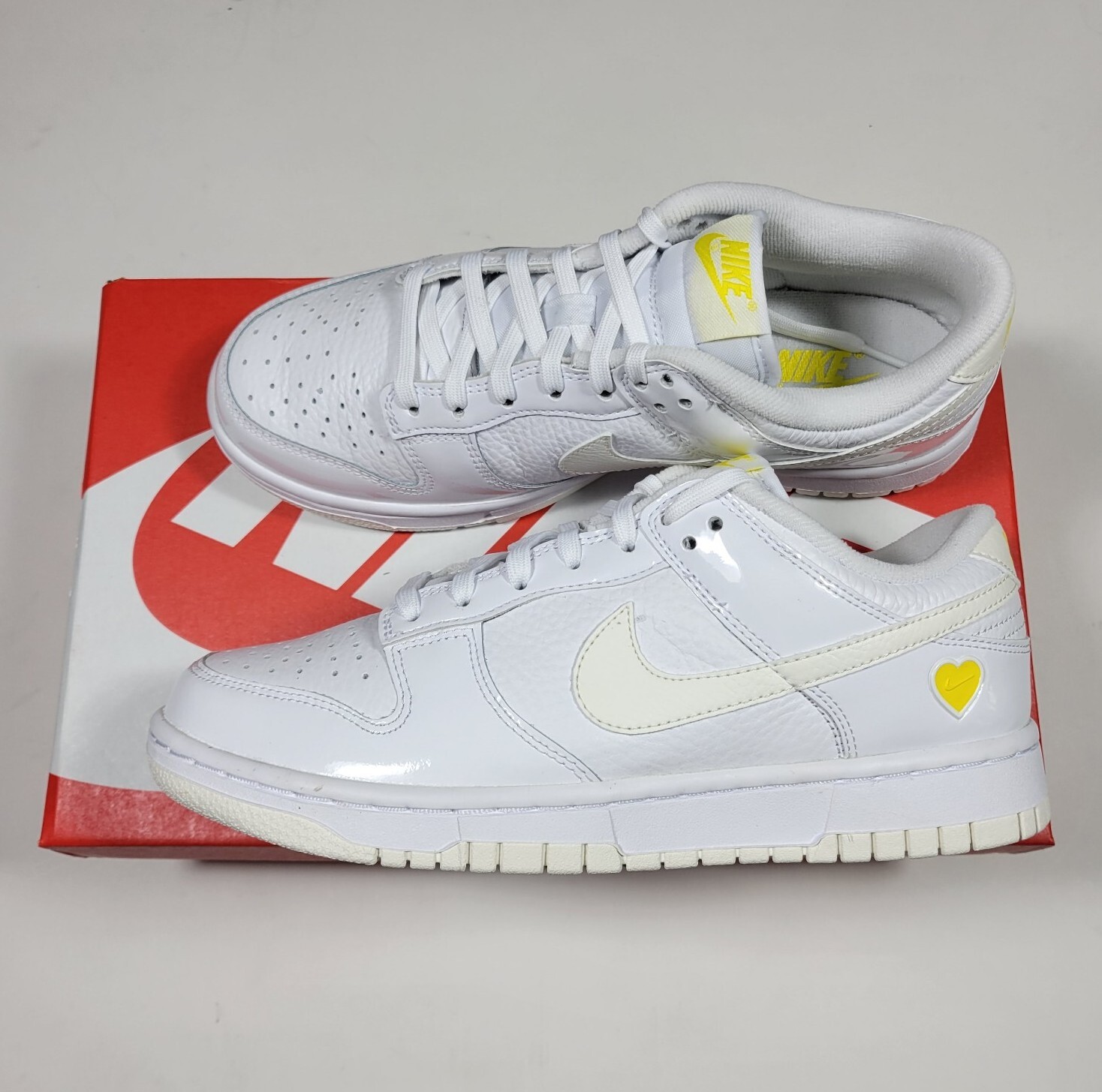 Nike Dunk Low Retro PRM Sail Opti Yellow Heart Brand NEW Womens Size 7. ...
