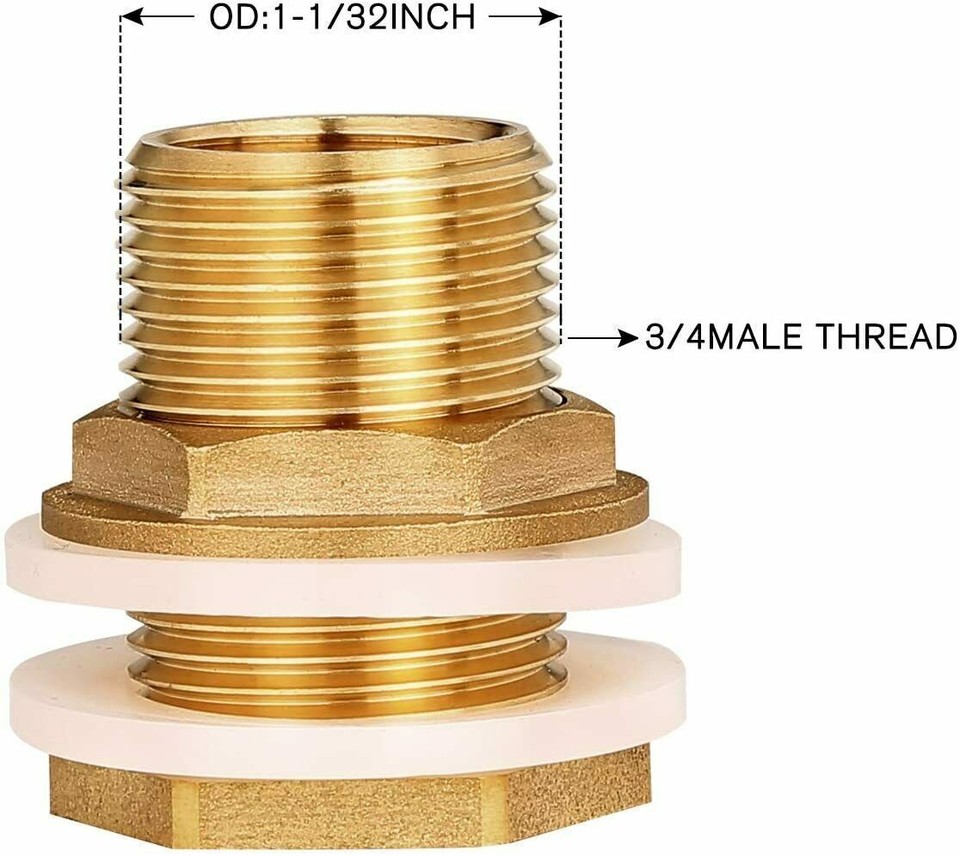 Brass Rain Barrel Spigot Quarter Turn Ball Valve Spigot with Bulkhead ...