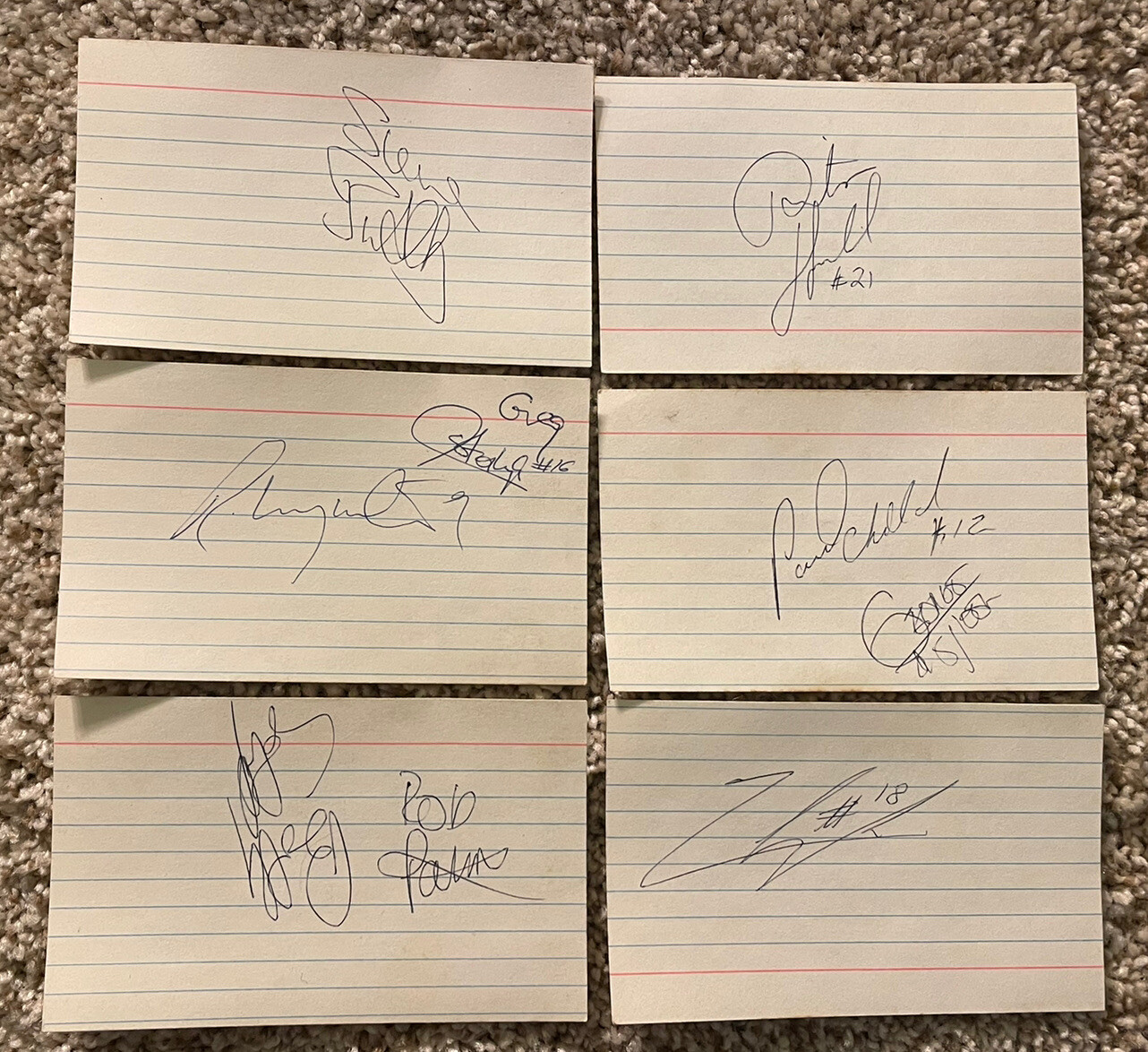 VINTAGE MISL PITTSBURGH SPIRIT SOCCER LOT OF SIGNED INDEX CARDS PAUL ...