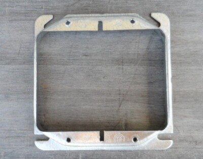 4" x 4" Square Electric Box Cover 2-Device 5/8" Raised 8.0cu.in Steel ...