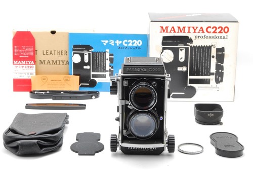 【Exc+5 BOX】Mamiya C220 TLR Camera Sekor DS 105mm f/3.5 Blue Dot Lens ...