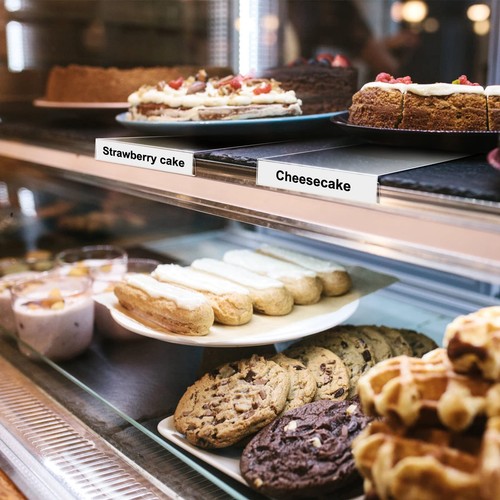 20 Pieces Moveable Shelf Label Holders with Insert, Clear Shelves Tag ...