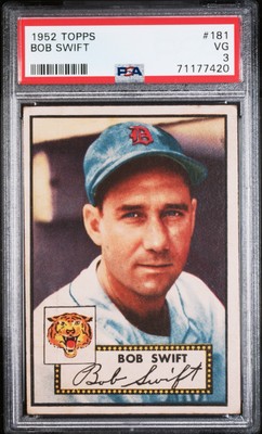 1952 Topps Bob Swift #181 PSA 3 VG Detroit Tigers | eBay