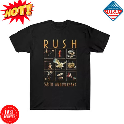 Rush Band 50th Anniversary Inspired Fan Made T-Shirt Gift For Fans ...