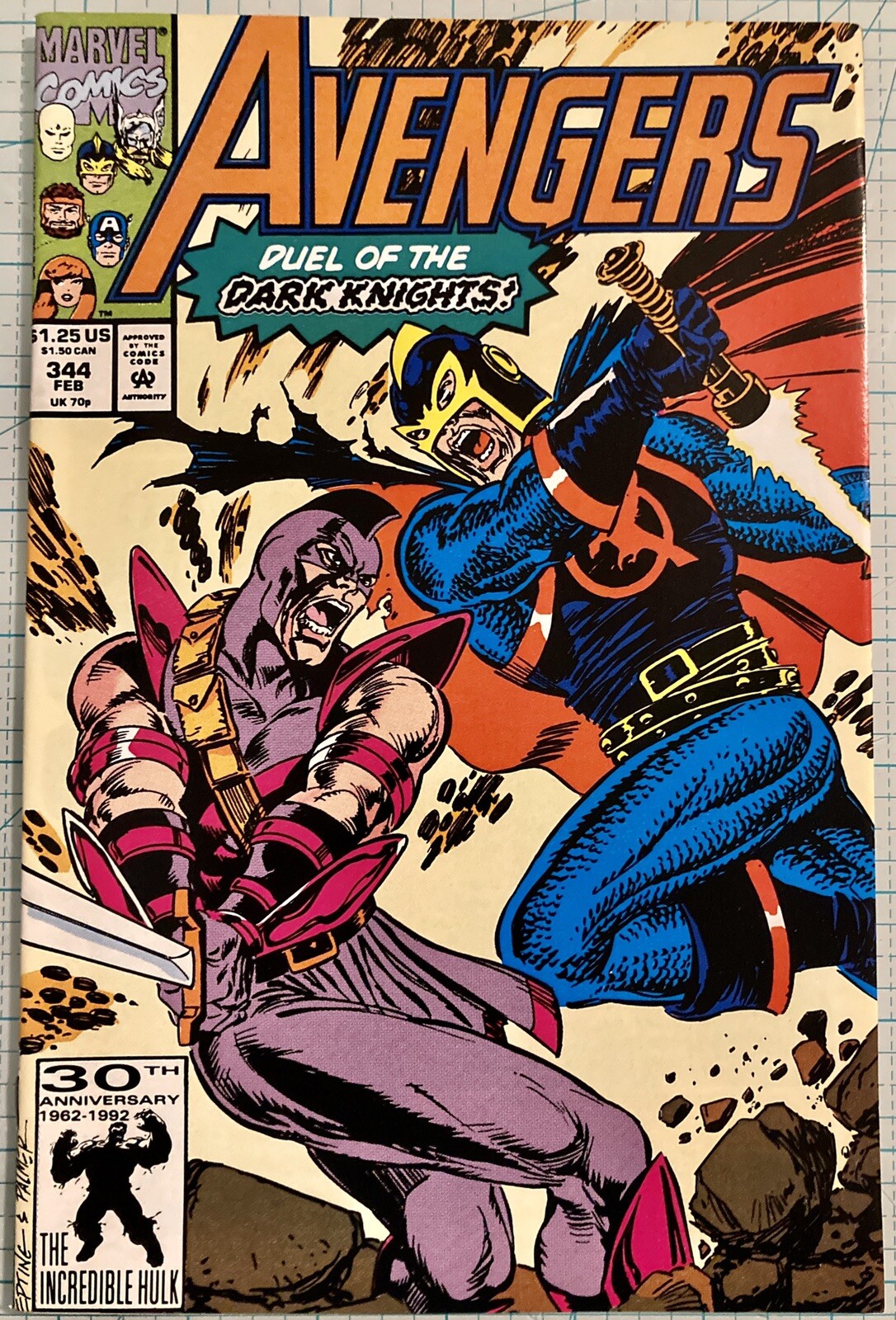 Avengers #344 High Grade NM 1st Appearance of Proctor 1992 Marvel ...