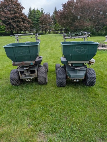 Permagreen ride on Gas fertilizer spreader / sprayer 2 units | eBay