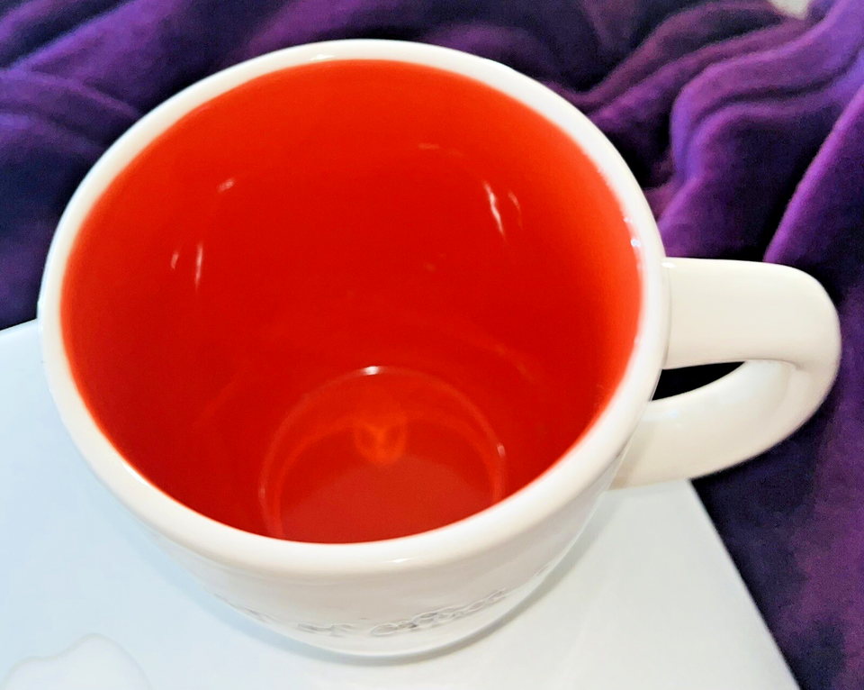 Rae Dunn 'Out of Office' Mug - white with bright orange inside | eBay UK