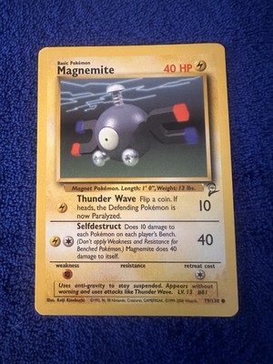 Pokémon TCG Magnemite Base Set 2 79/130 Regular Unlimited Common | eBay