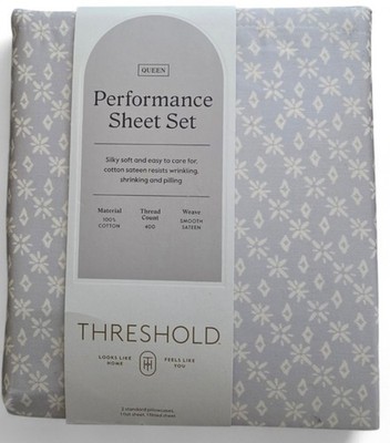 Threshold Queen 400 Thread Count Performance Sheet Set Twinkle Stars | eBay