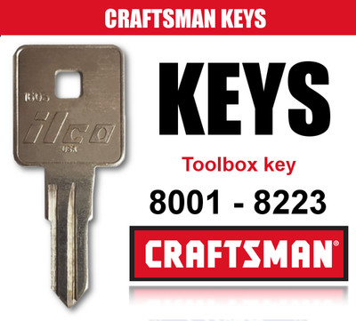 Craftsman toolbox key / Llaves / Cut by keys code / key code Series ...