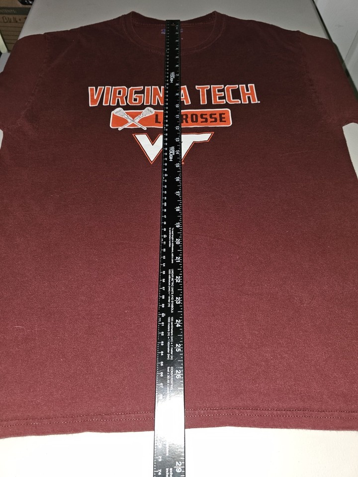 Virginia Tech University Champion Large Mens Maroon Graphic Logo Tee ...