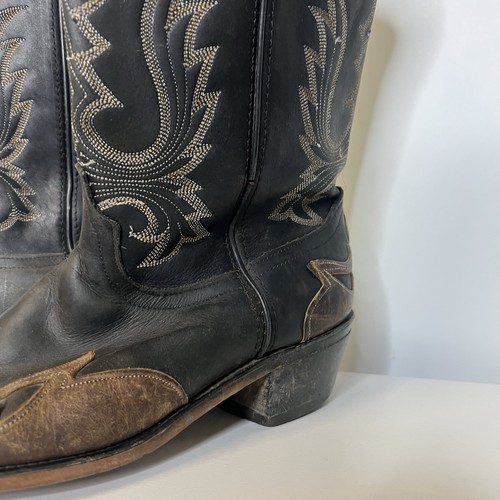Vintage Code West Boots Black El Paso Western Rodeo Cowboy Black Mens ...