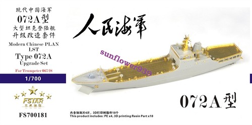 Five star FS700181 Chinese PLAN LST Type 072A Upgrade Set for Trumpeter ...