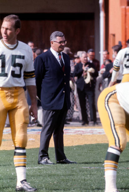 Head Coach Vince Lombardi Of The Packers Looks On 1968 OLD PHOTO | eBay