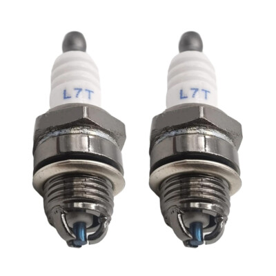 2Pcs 3 Prong Spark Plug L7TC For 2-Stroke Engine Chainsaw Lawn Mower ...