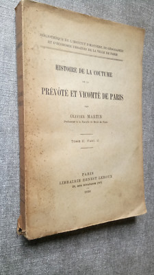 Histoire von Der Custom Prévôté Und Viscount De Paris Olivier Martin T ...