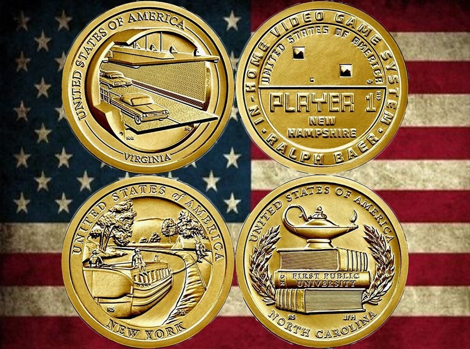 American Innovation Dollar Set (17 coins) 2018, 2019, 2020, 2021, 2022 ...