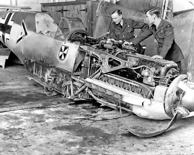 Royal Air Force Views Downed MESSERSCHMITT WW2 Photo (225-U) | eBay