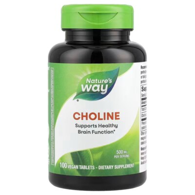 CHOLINE 500 mg 100 Vegan Tablets NATURES WAY Brain Health | eBay Australia