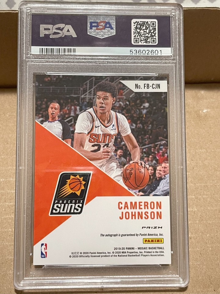 2019-20 Mosaic Basketball Cameron Johnson Fast Break Silver Prizm Auto ...