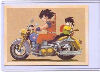 VINTAGE REPRO CARTOON JAPANESE FIGURES ON MOTORCYCLE REPRODUCTION ...