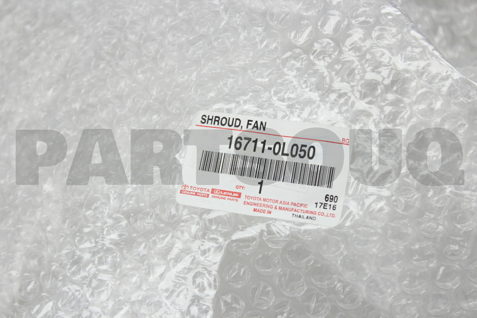 167110L050 Genuine Toyota SHROUD, FAN 16711-0L050 | eBay