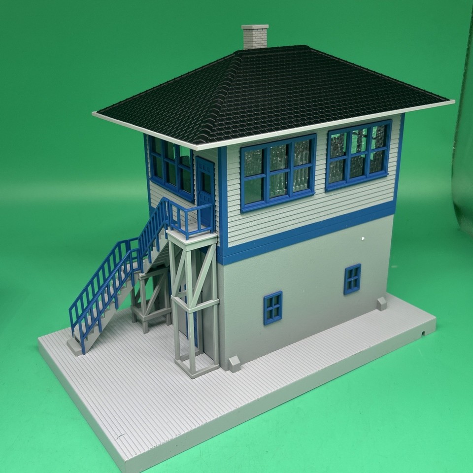 MTH Rail King Building Switch Tower Grey With Blue Time Item No. 30 ...