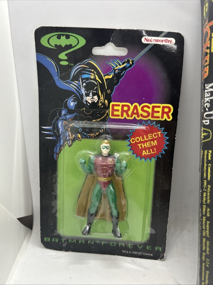 Vintage Batman LOT Ball Point Pen NOS Robin Eraser, Joker Make-up Kit ...
