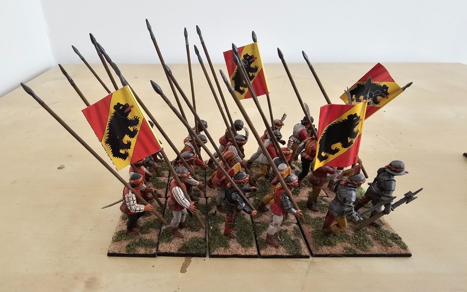 28mm Swiss Pike Block Perry Miniatures 15th/16th Century Nicely Painted ...