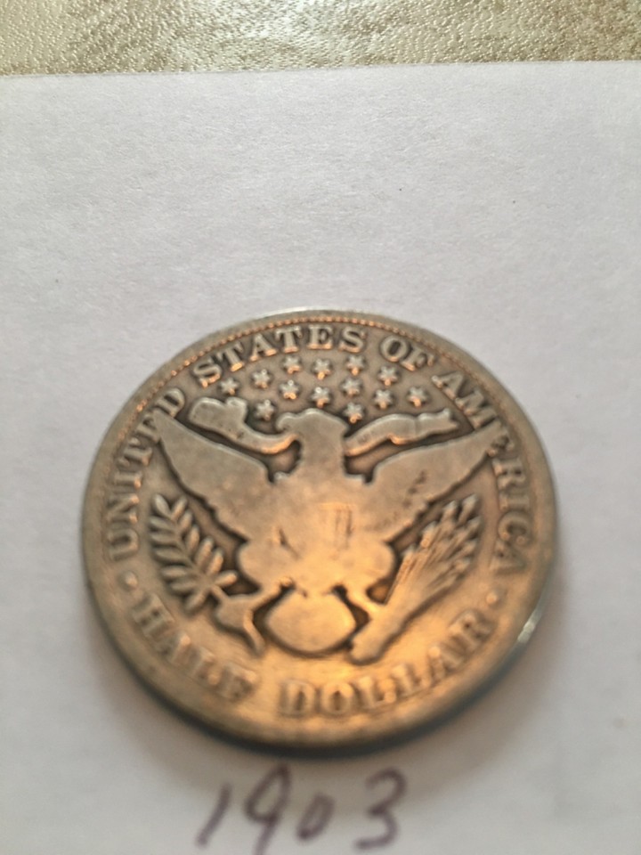 1903 BARBER SILVER HALF DOLLAR ~ g/vg | eBay