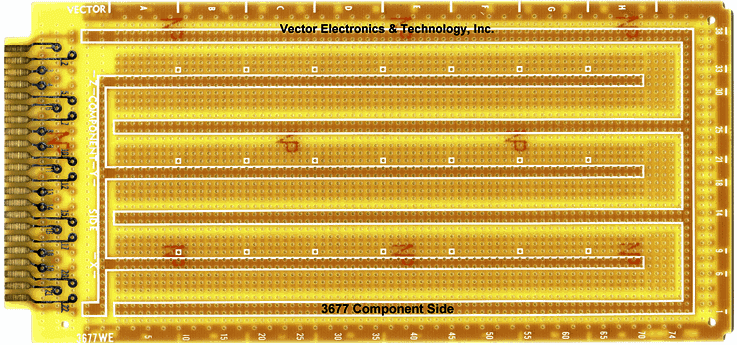 Vector 3677 DIP Plugbord 9.6" x 4.5", Larger than 3677-2 D.I.P. Proto ...
