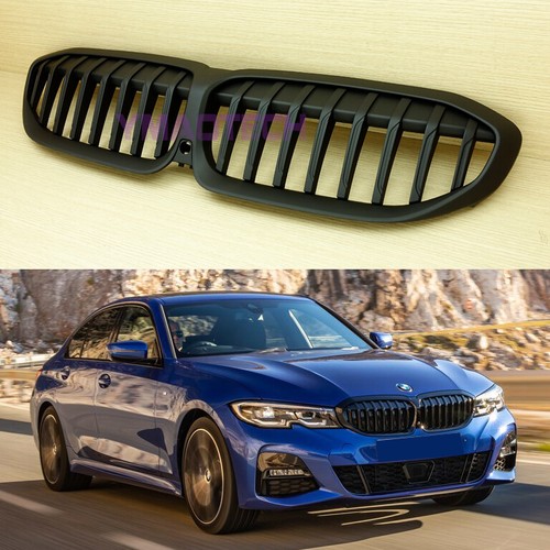Fit BMW 3-Series G20 330i Matte Black Front Grille With Camera Hole ...