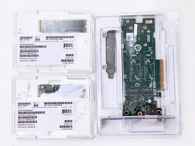 Dell BOSS-S1 Adapter 7HYY4 2x 480GB 7FXC3 SSDSCKKB480G8R M.2 SATA SSD ...