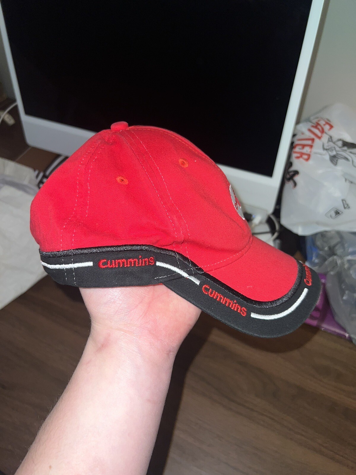 Cummins Power Gear Men's Slideback Hat Red Embroidere… - Gem