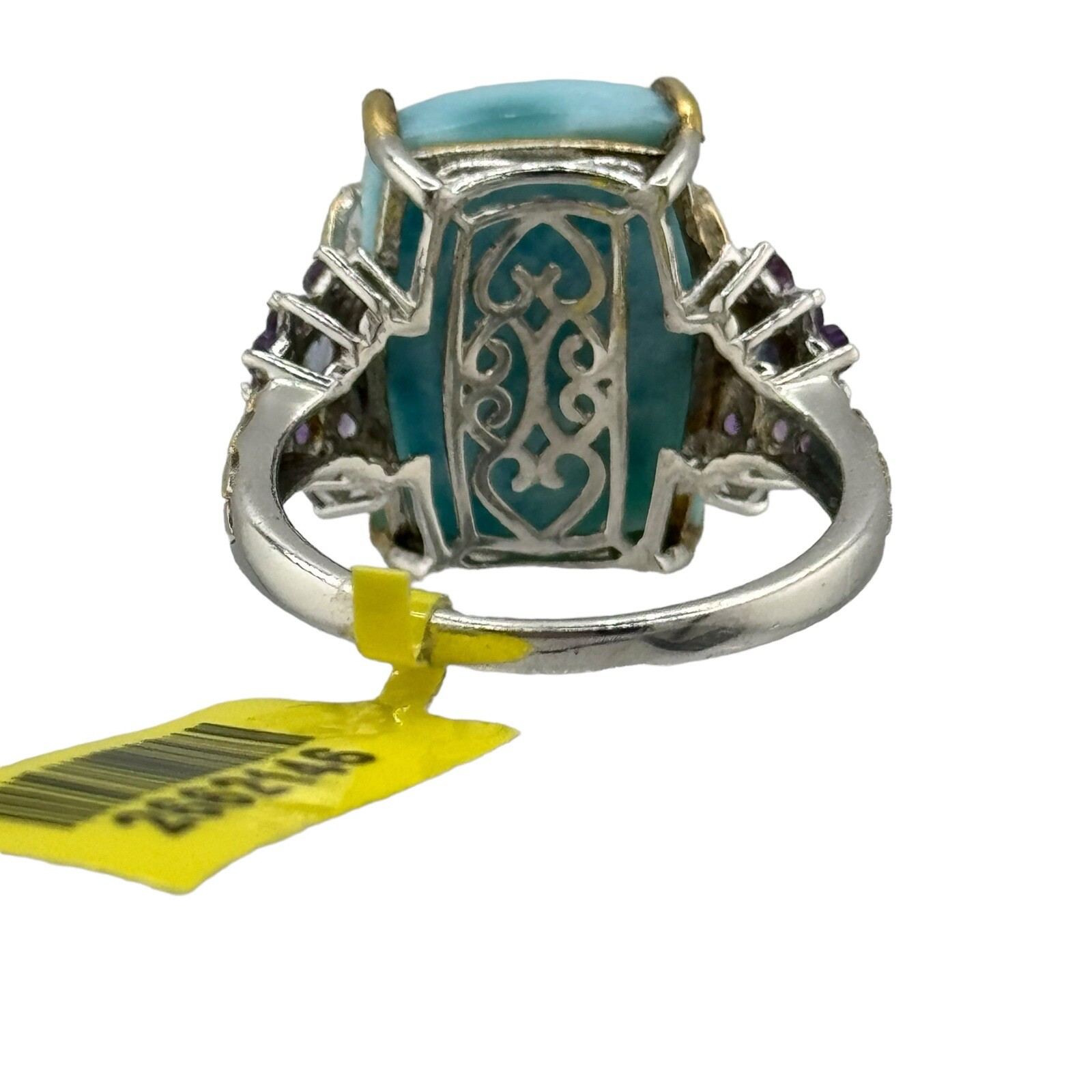 NWT Chuck Clemency Sterling Silver Larimar Ring Size 9.75 Unique ...